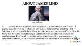 Construction of Clinical Trials - The James Lind Era | PPT