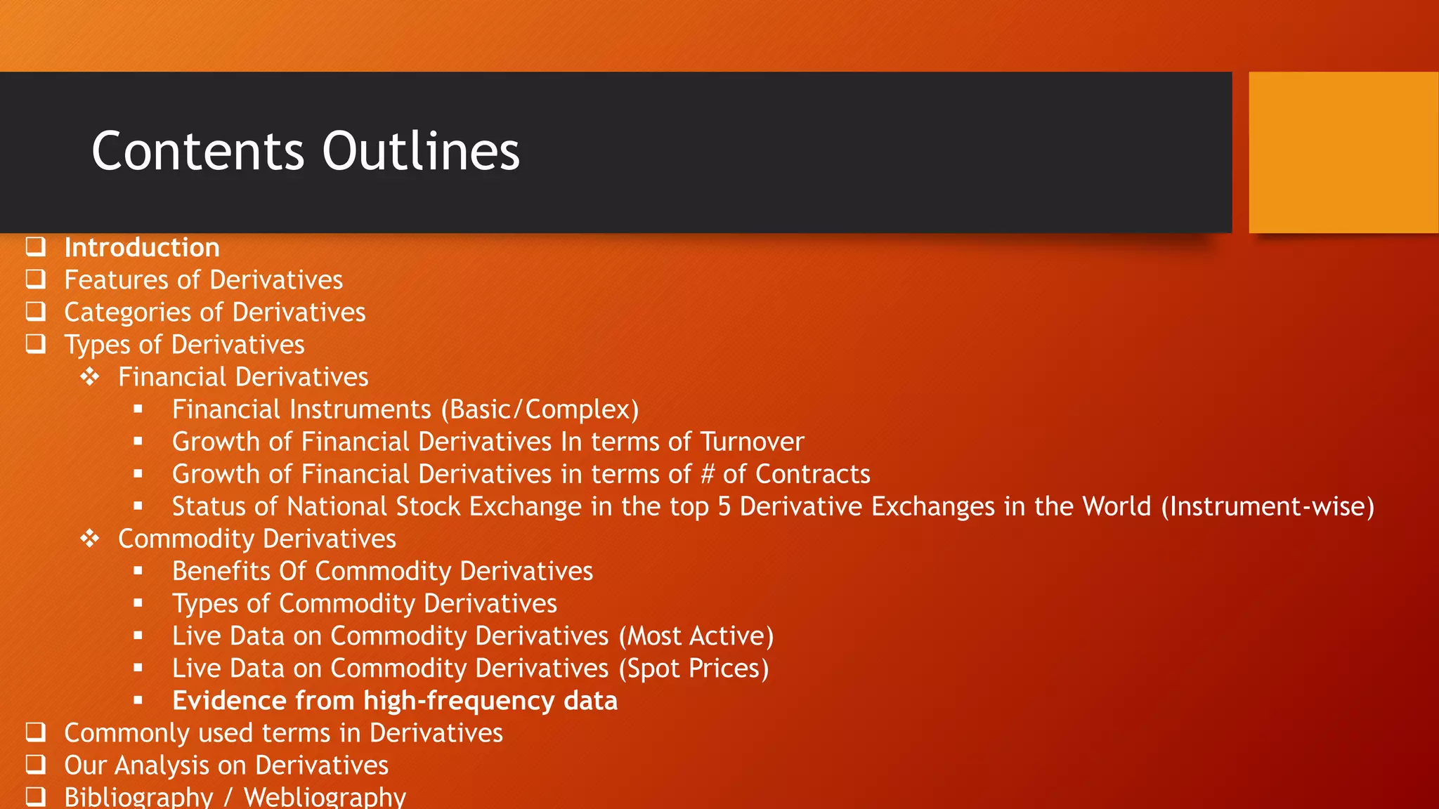 PPT on Contemporary issue Derivatives | PPT