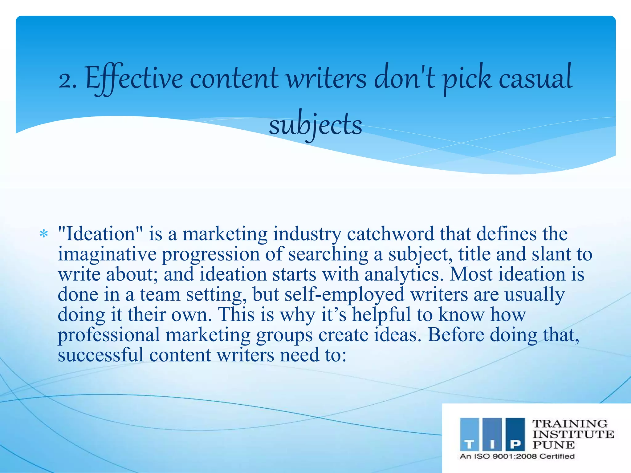 Ppt on content writing | PPTX