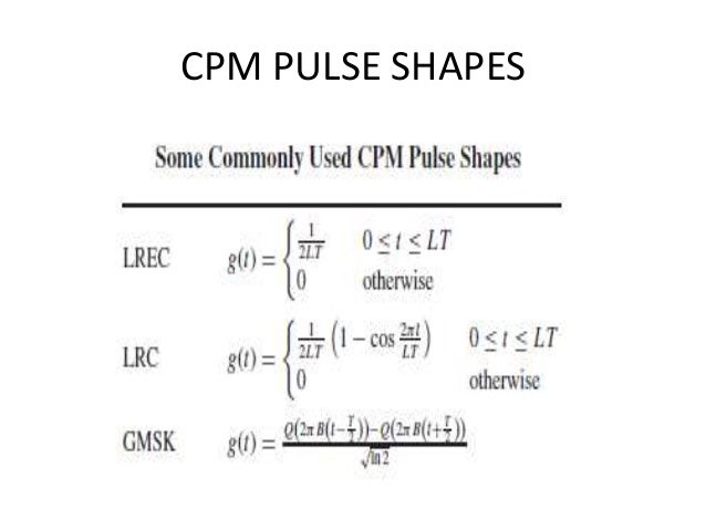 Ppt on continuous phase modulation