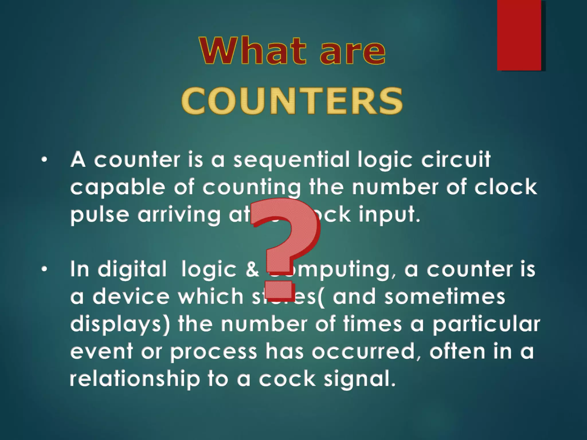 Counters | PPT