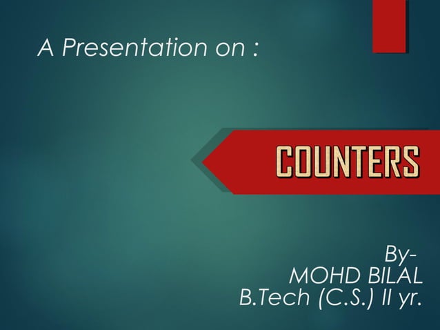 Counters | PPT