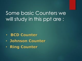 Counters | PPT