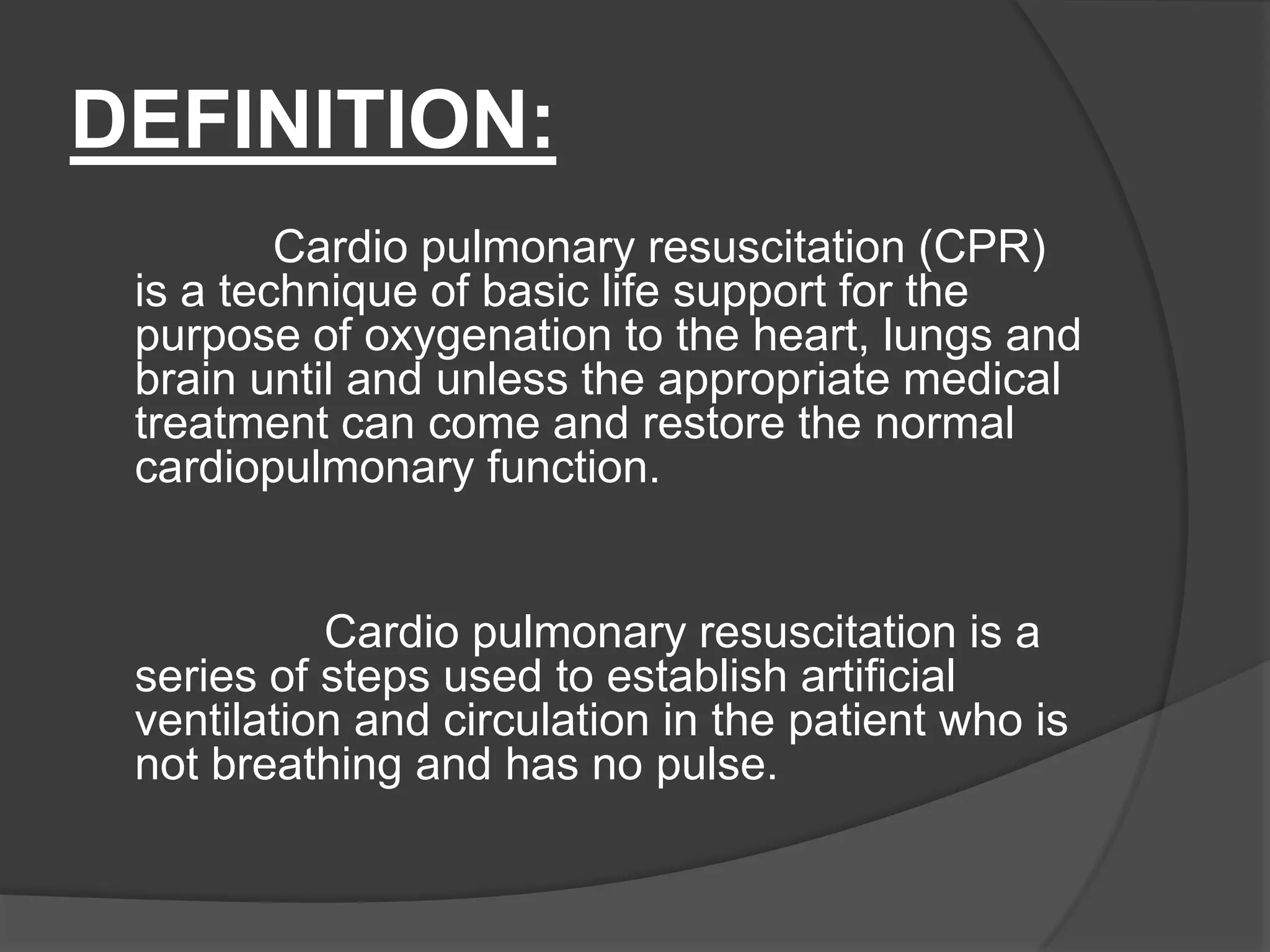 Ppt on cpr | PPTX