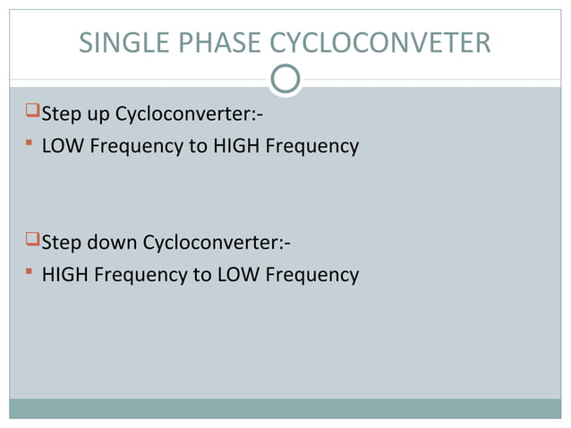 Cycloconverters | PPT
