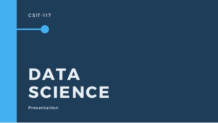 Ppt on data science