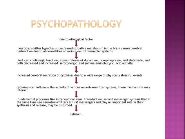 Ppt on delirium | PPTX | Blood Disorders | Diseases and Conditions