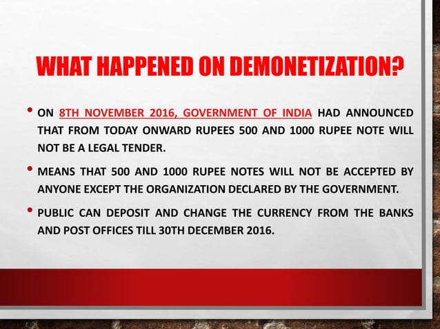 Powerpoint Presentation on Demonetisation (1) | PPTX