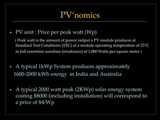 Ppt on design of solar photovoltaic generation for residential building ...