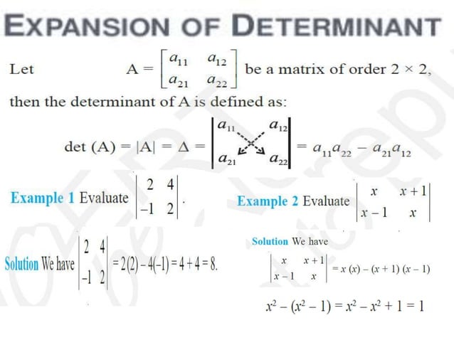 PPT on determinants(For the session 2020-21) | PPT