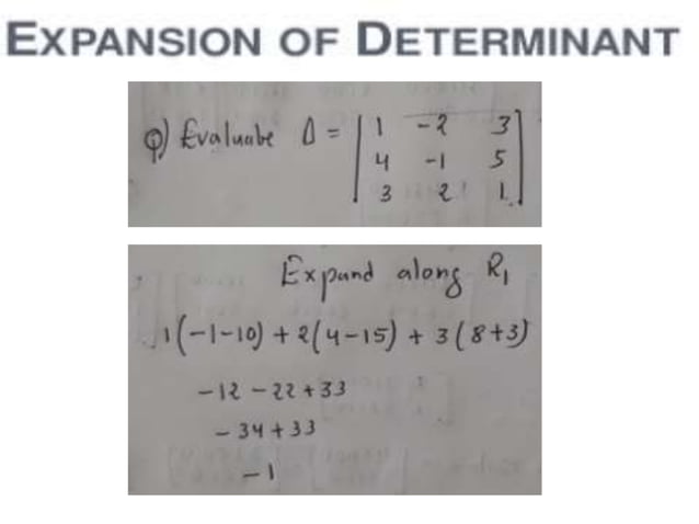 PPT on determinants(For the session 2020-21) | PPT | Free Download