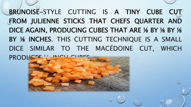 ppt on different cutting techniques.pptx | Cooking | Food & Drink