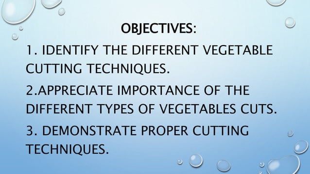 ppt on different cutting techniques.pptx | Cooking | Food & Drink
