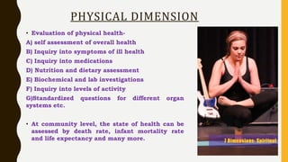 Ppt on dimensions of health | PPTX