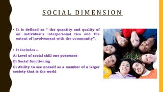 Ppt on dimensions of health | PPTX