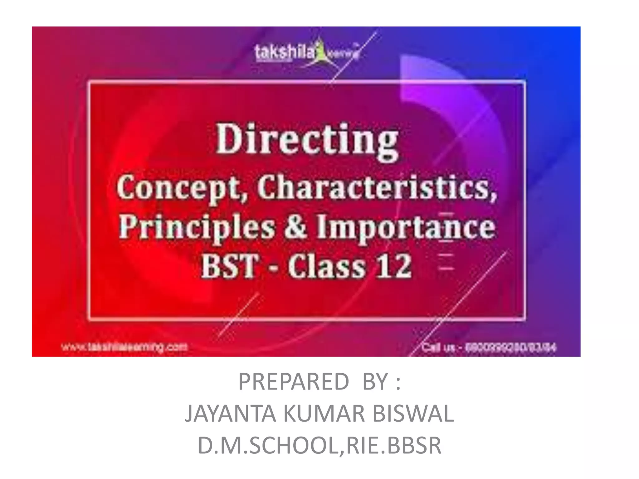 Ppt on directing 1 | PPTX