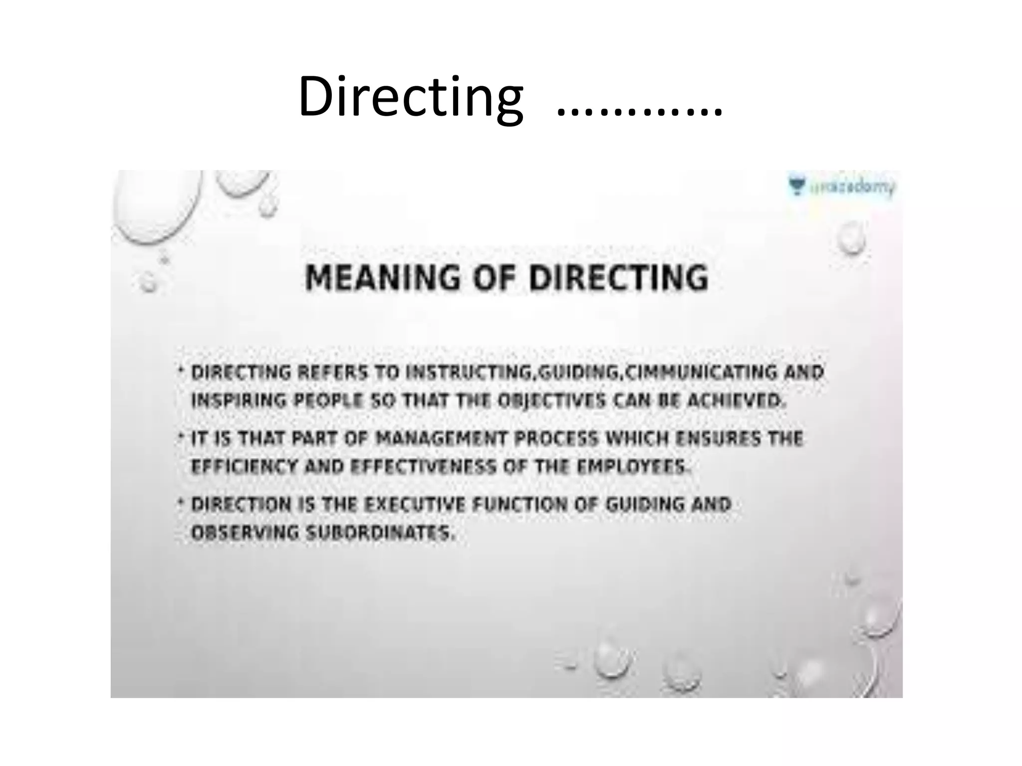 Ppt on directing 1 | PPT