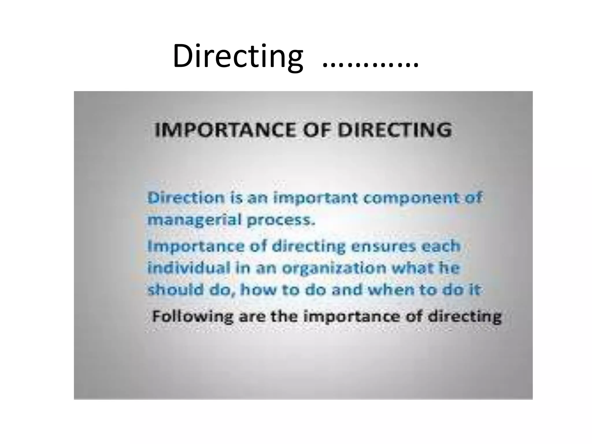 Ppt on directing 1 | PPT