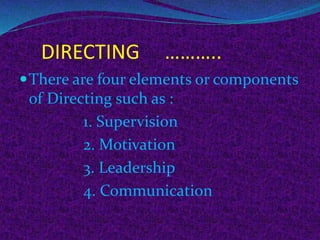 Ppt on directing 2 | PPT