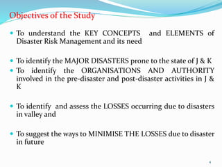 Ppt on Disaster Risk Management and J & K Floods 2014 | PPTX