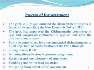 Ppt on disinvestment | PPT