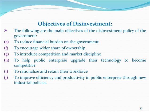 Ppt on disinvestment | PPT | Business Accounting & Finance | Business