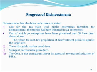 Ppt on disinvestment | PPT