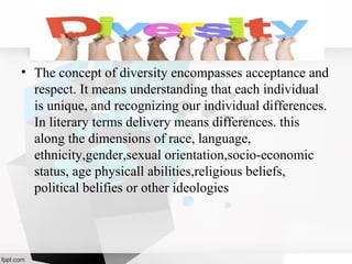 PPT ON diversity | PPT