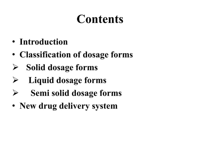 Ppt on dosage forms | PPTX | Pharmaceutical Drugs | Medical Health