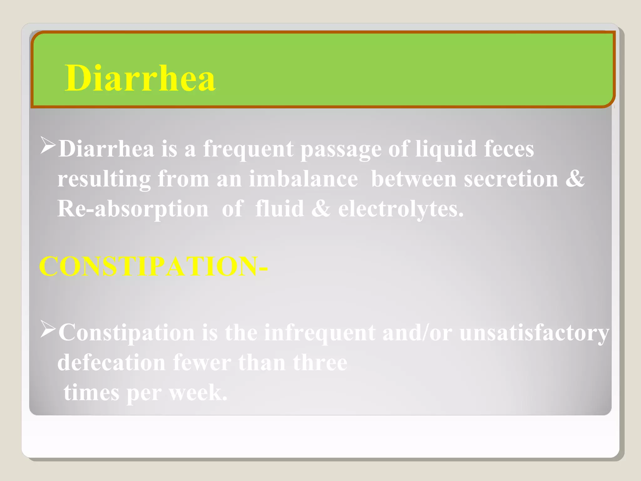 anti diarrheas and drug for constipation | PPT