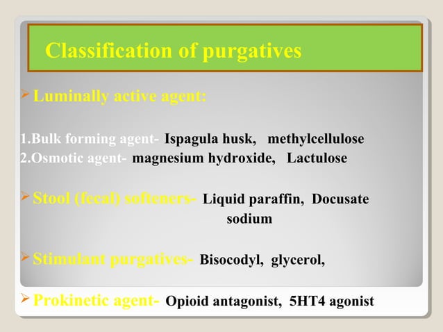 anti diarrheas and drug for constipation | PPT
