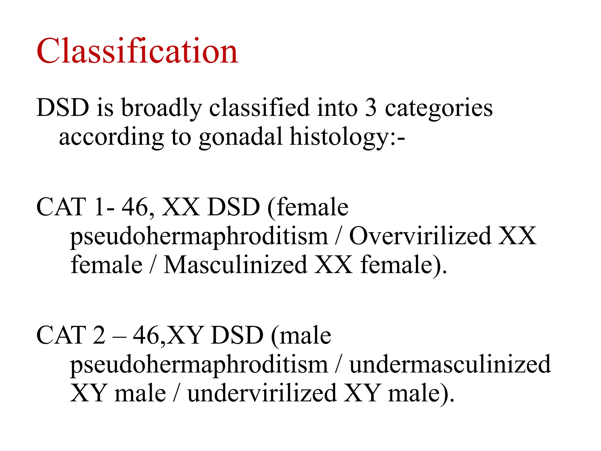 Disorders Of Sex Development Dsd Defination Classification Cah Ais