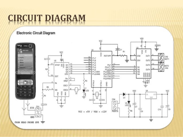 dtmf based mobile control robot