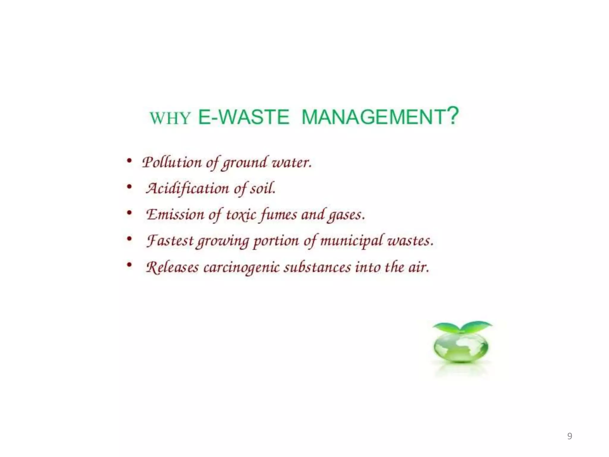 PPT ON E - WASTE | PPTX