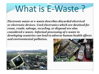 PPT ON E - WASTE | PPTX