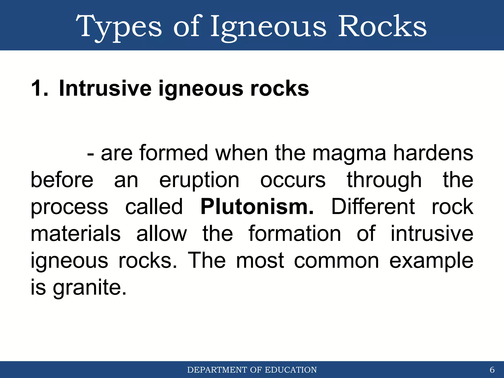 Igneous Rock.ppt | Geology | Science