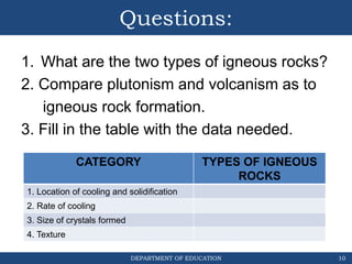 PPT on Earth and Life Science - Igneous Rock.ppt