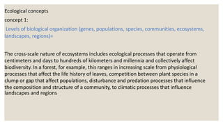 ecology concepts and its types | PPTX