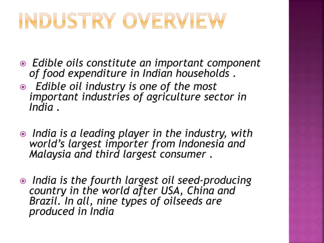 Ppt on edible oil. | PPTX