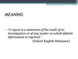 Effective report writing | PPTX