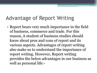 Effective report writing | PPTX