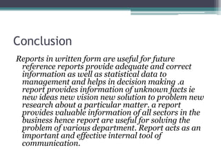 Effective report writing | PPTX
