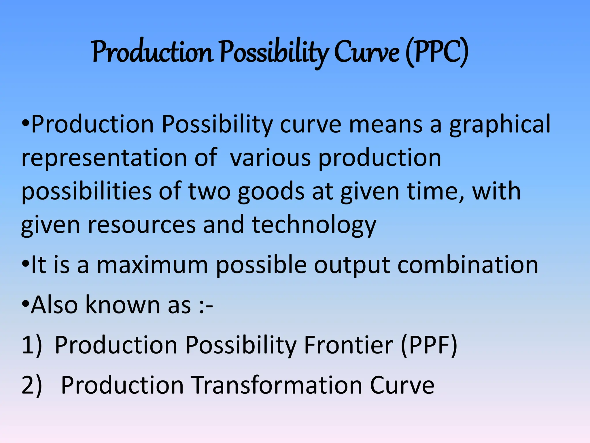 PPT on effect Production possibility curve due to govt policies.pptx