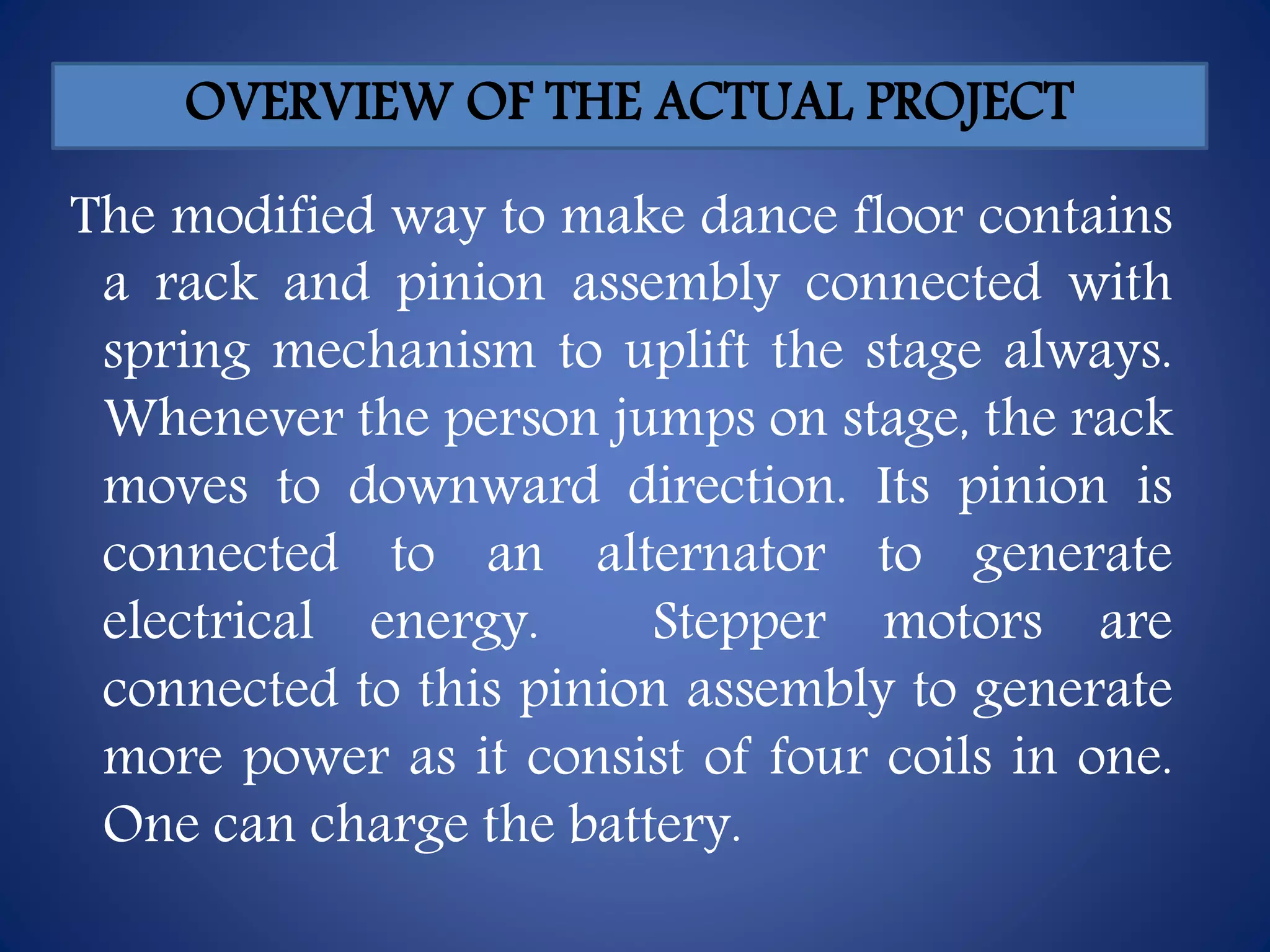 Electricity generating dance floor | PPT