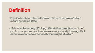 Ppwerpoint ppresentation on emotion pptss | PPTX