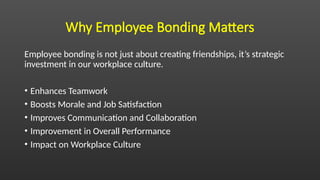 PPT on Employee Bonding - Building Stron | PPTX