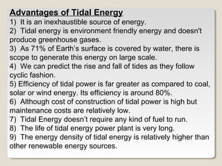 Ocean,Tidal and Wind Energy | PPT | Power and Energy Industry | Industries