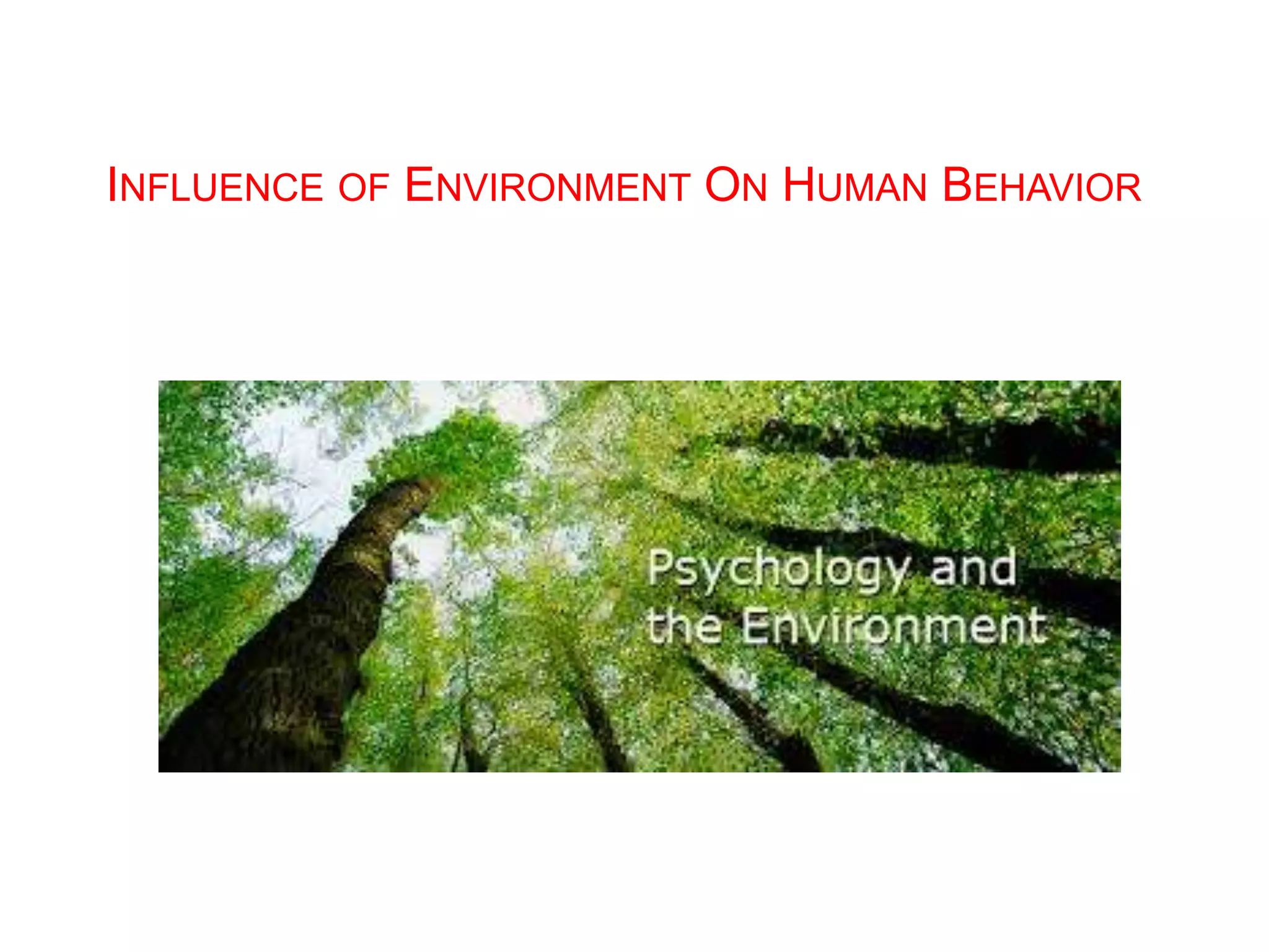 Environmental Psychology - History, Scope, Challenges, Directions for ...