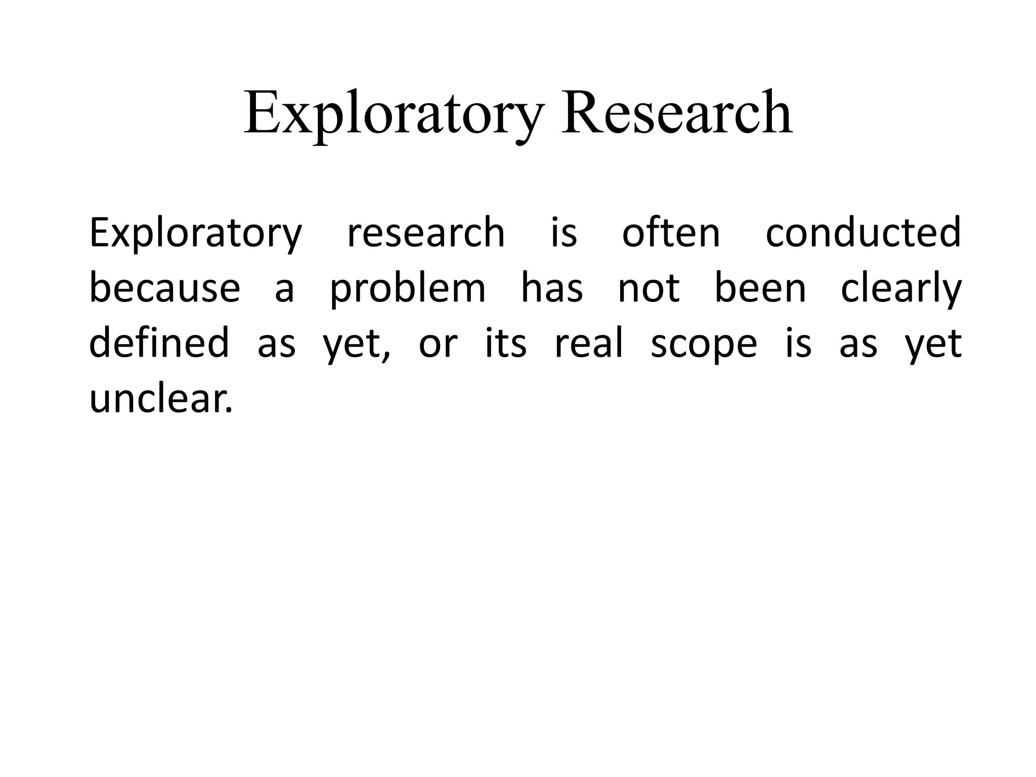 EXPLORATORY RESEARCH DESIGN | PPTX