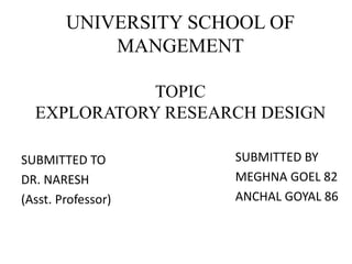 EXPLORATORY RESEARCH DESIGN | PPTX